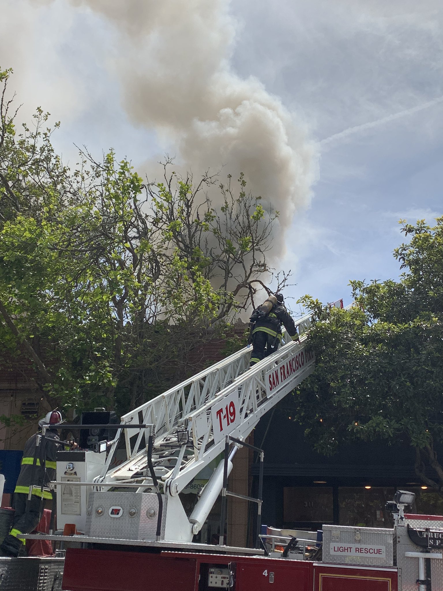 West Portal building fire causes partial collapse, evacuation under way ...